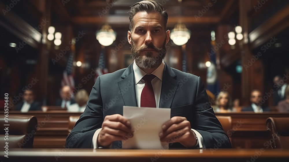 Elections Day in the country, voting for president, waving flags and ...