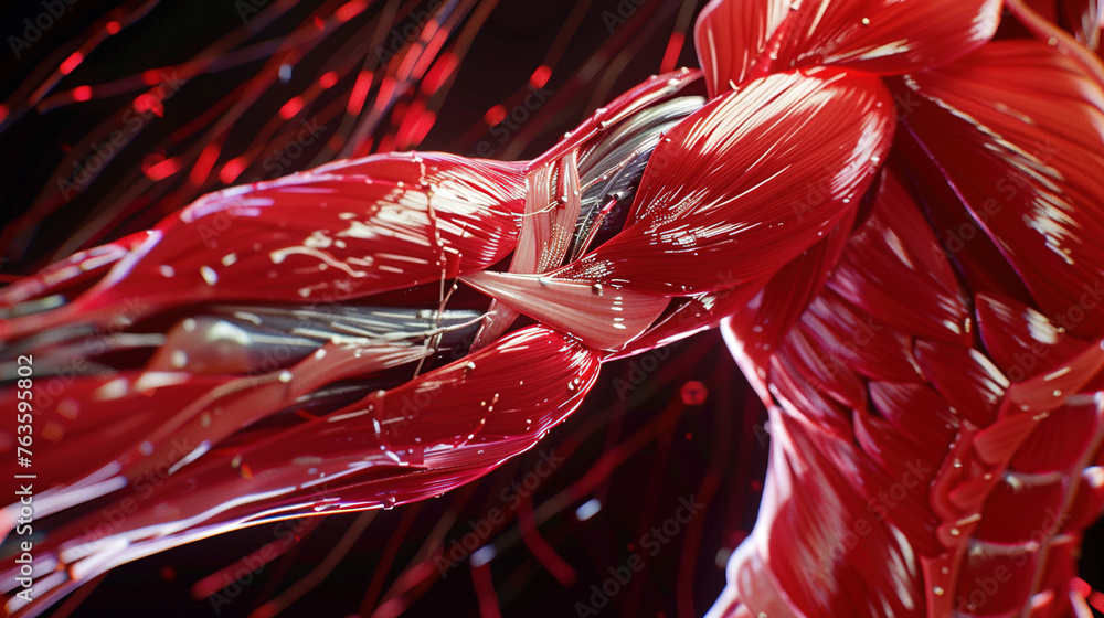 Muscular system illumination, dynamic muscle fibers, strength and ...