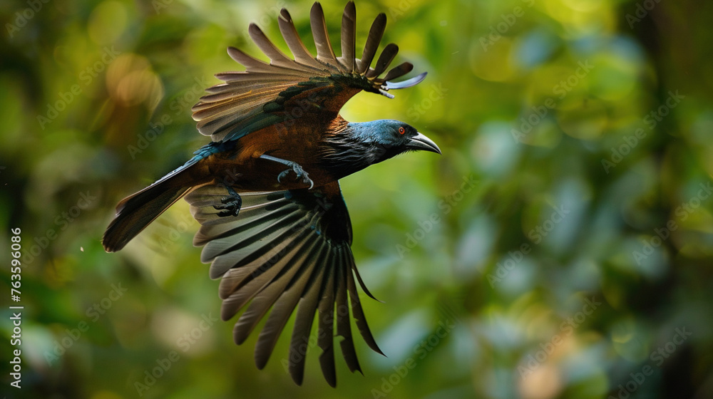 Bird in flight, dynamic range, sharp focus, fast shutter speed capture ...