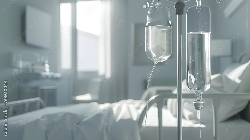 Sterile Hospital Room with An Intravenous (IV) Stand: A Beacon of ...