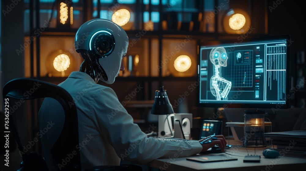 Robotic scientist programming next-gen of robots. Stock Photo | Adobe Stock