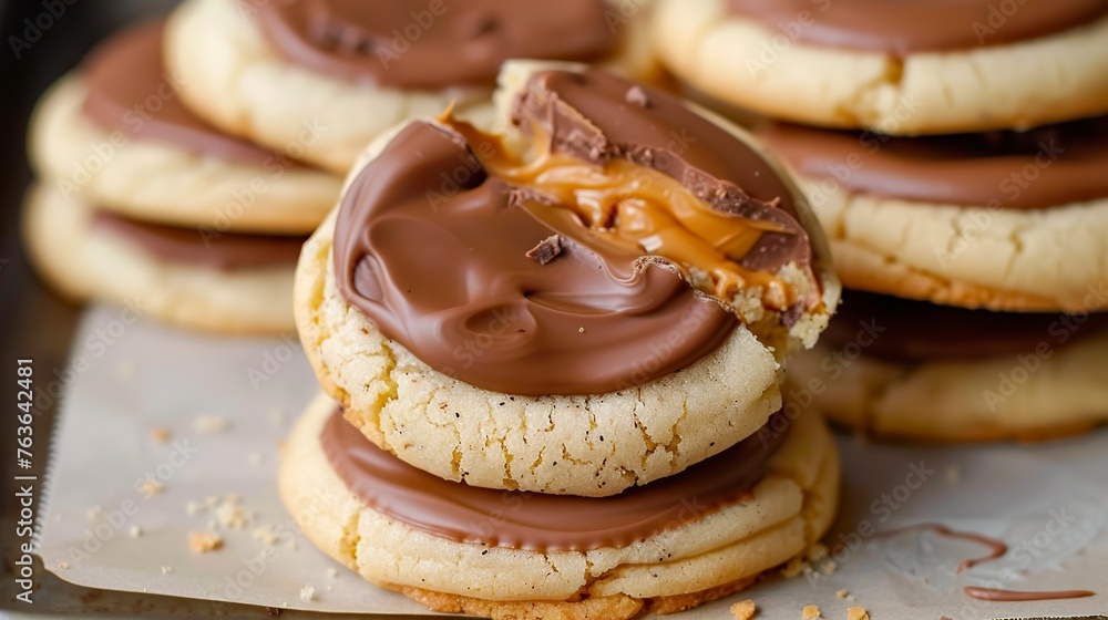 Fresh and crunchy cookies, adorned with generous portions of chocolate ...