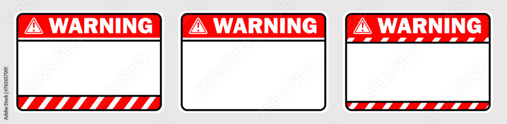 warning caution sign text space area message box sticker label object ...