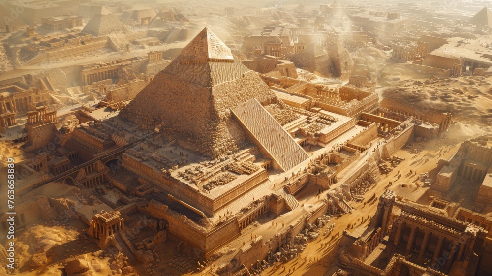 Ancient Egyptian architecture - Detailed of the Pyramids of Giza and ...
