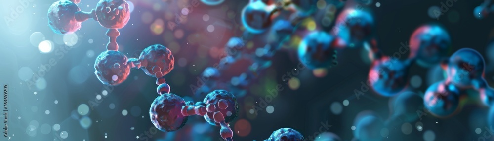 Artistic representation of molecular bond formation - This image ...