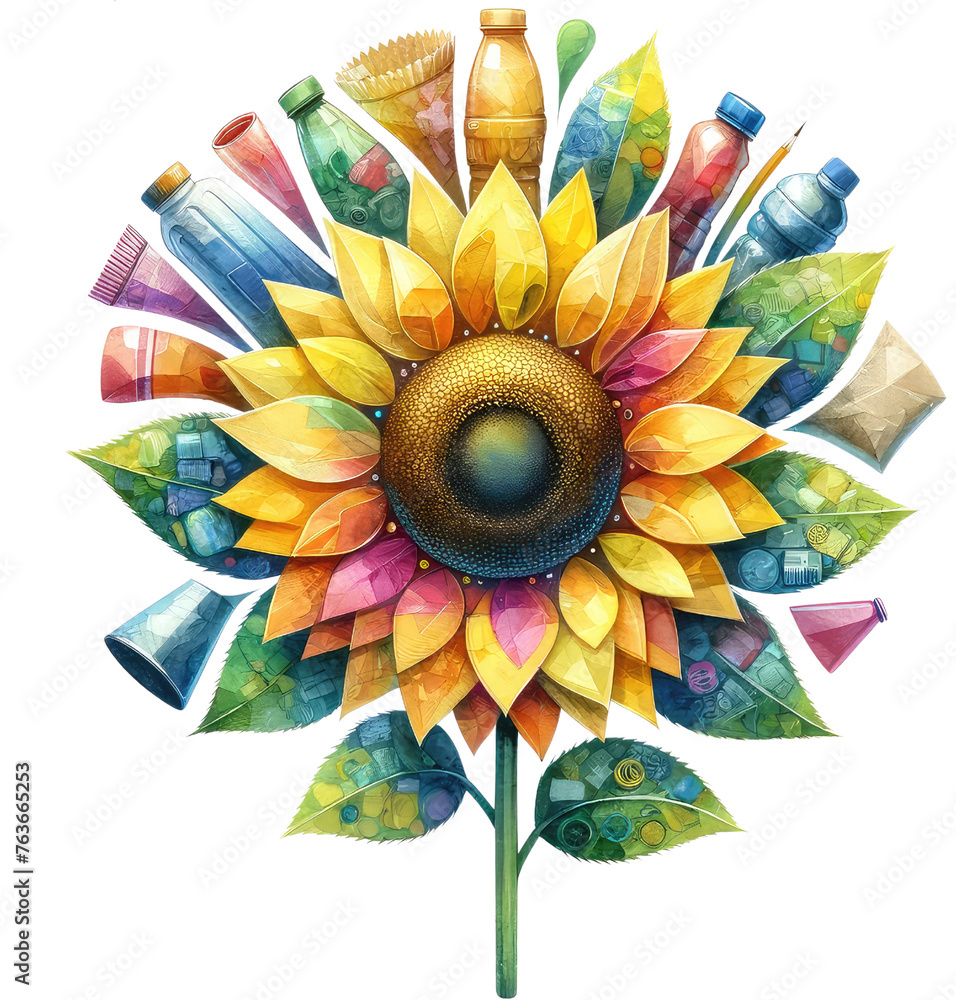 Watercolor Earth Day Clipart. Eco-Friendly, Sustainable Design Elements ...