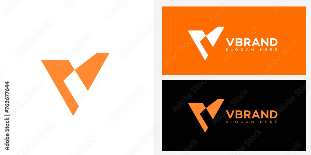 V Letter Logo Icon Brand Identity Sign, V Letter Symbol Template Stock ...