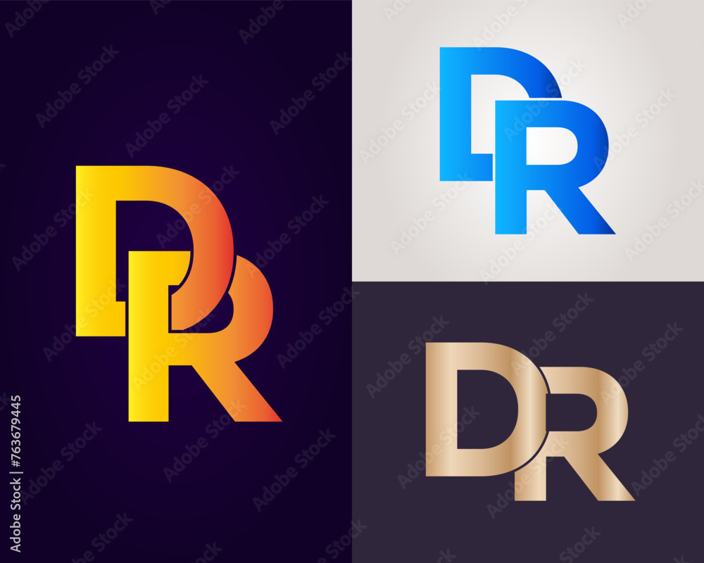 DR logo. DR creative initial latter logo.DR abstract.DR Monogram logo ...