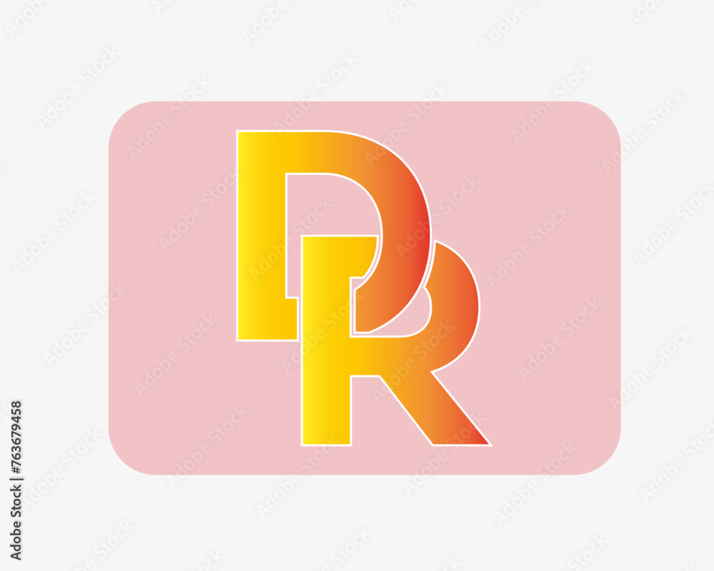Vetor de DR logo. DR creative initial latter logo.DR abstract.DR ...
