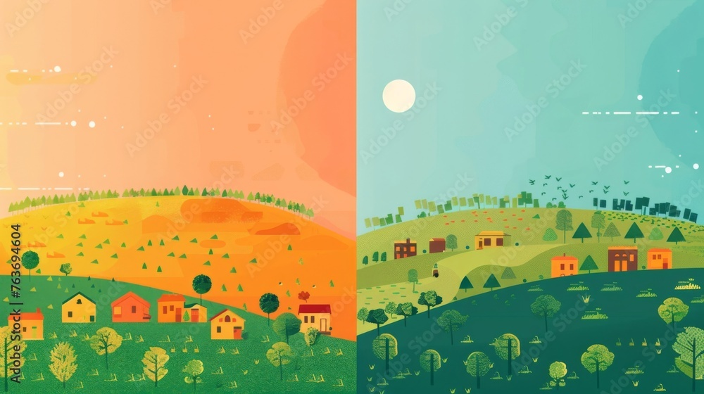 An infographic showing the stark difference in temperature between a ...