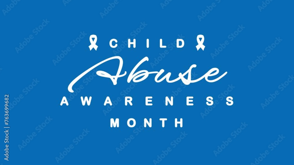 Child Abuse Awareness Month Text Animation. Great for Child Abuse ...