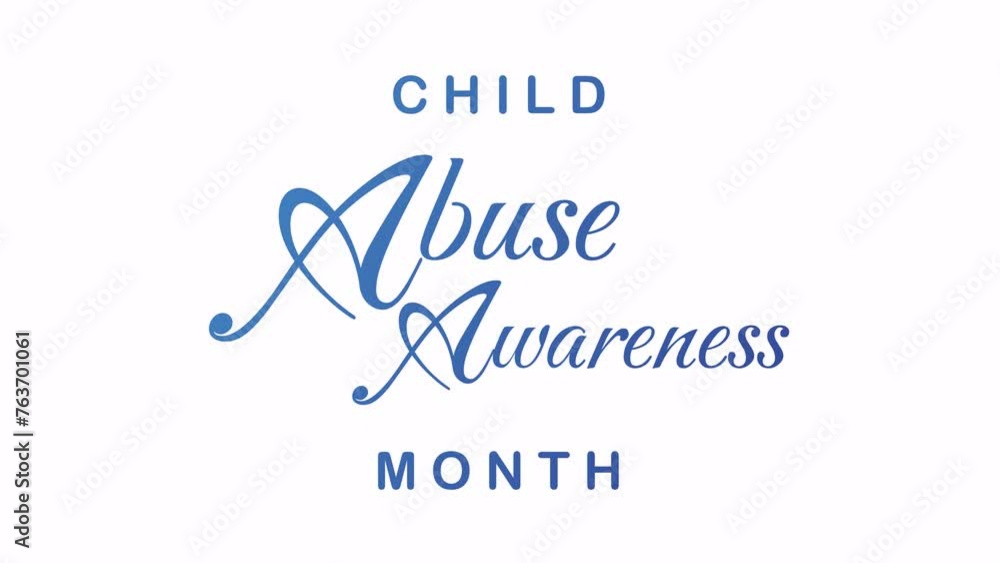 Child Abuse Awareness Month Text Animation. Great for Child Abuse ...