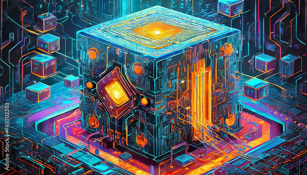 An animated portrayal of a quantum computer decrypting codes that were ...