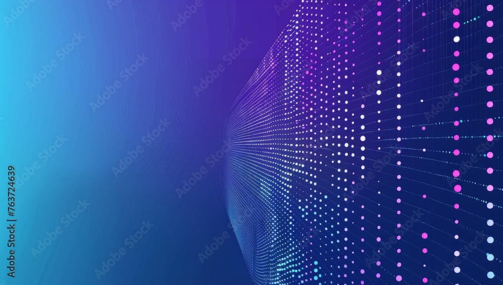 Dynamic blue dot matrix waving across a gradient background, perfect ...