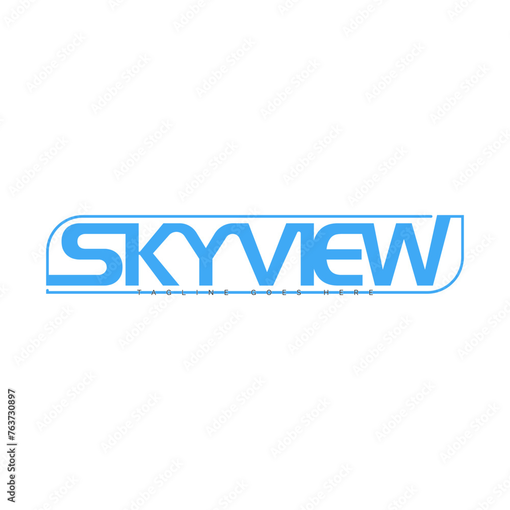 Skyview Logo Design Vector File Stock Vector | Adobe Stock