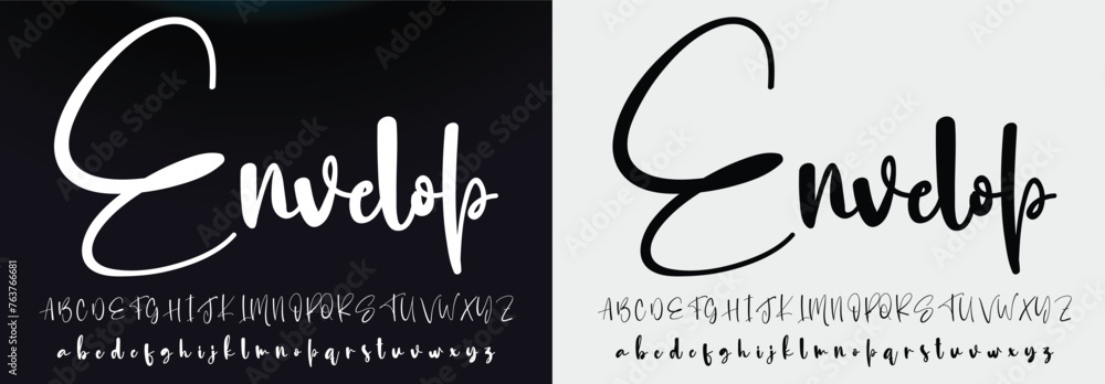 Best Alphabet Signatures Hand draw Brush Script Logotype Font lettering ...
