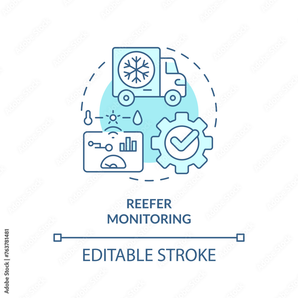 Reefer monitoring soft blue concept icon. Fleet cars management ... Reefer monitoring soft blue concept icon. Fleet cars management ...
