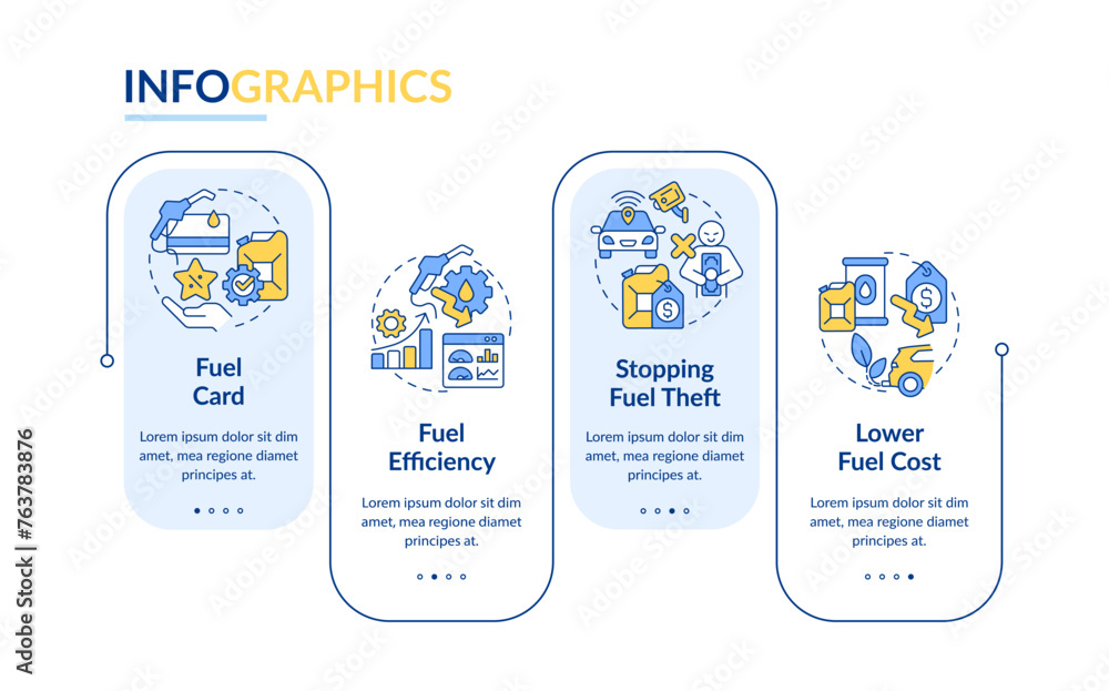 Grafika wektorowa Stock: Fuel economy rectangle infographic template ...