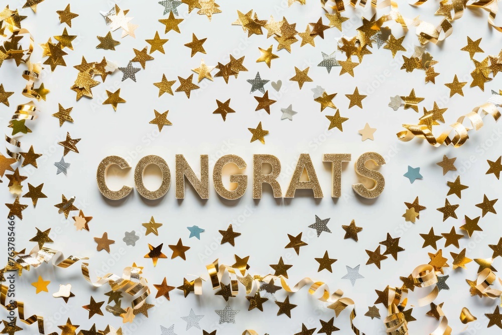 A minimal banner for saying congratulations, a template design for ...