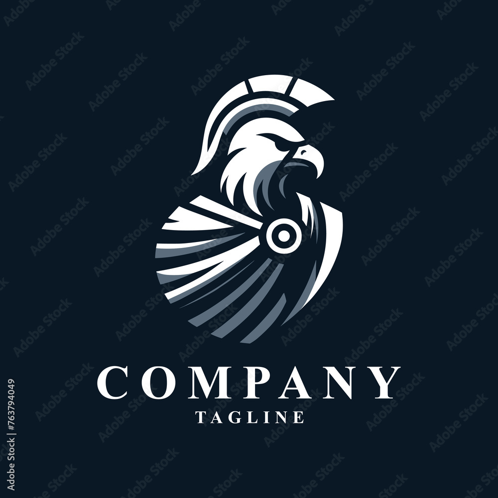 Spartan eagle logo: Represents courage, resilience, and strength ...