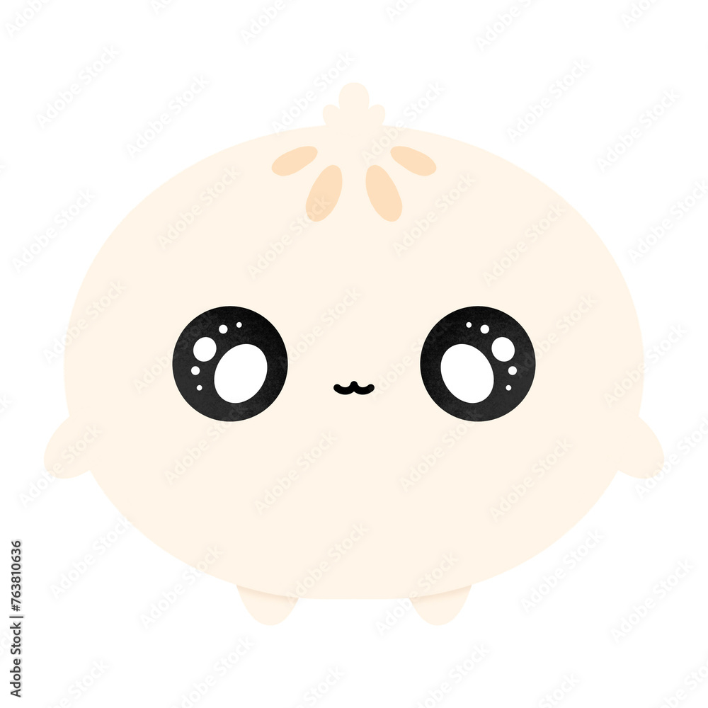 Cute Steamed Bun Cartoon illustration Cute Chinese Steamed Bun Cartoon ...