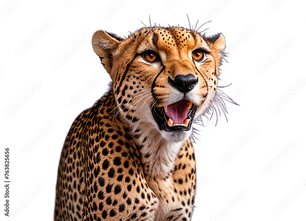 cheetah isolated transparent background PNG ai generated Stock ...