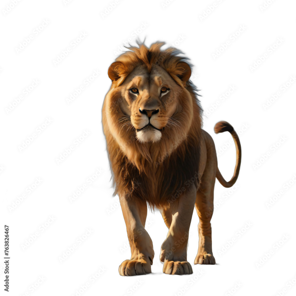 lion isolated transparent background PNG. ai generated Stock ...