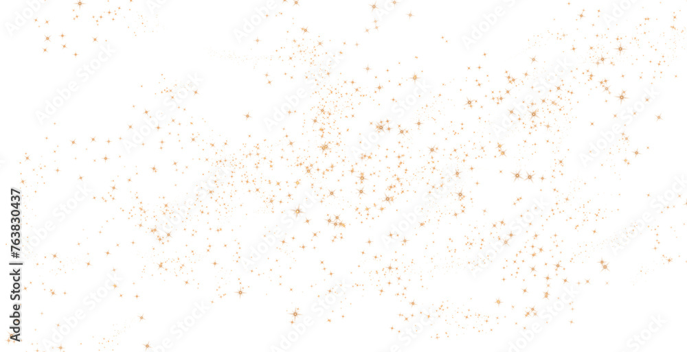 Glittering gold strars dust particles seamless on transparent ...