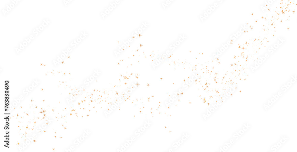 Glittering gold strars dust particles seamless on transparent ...