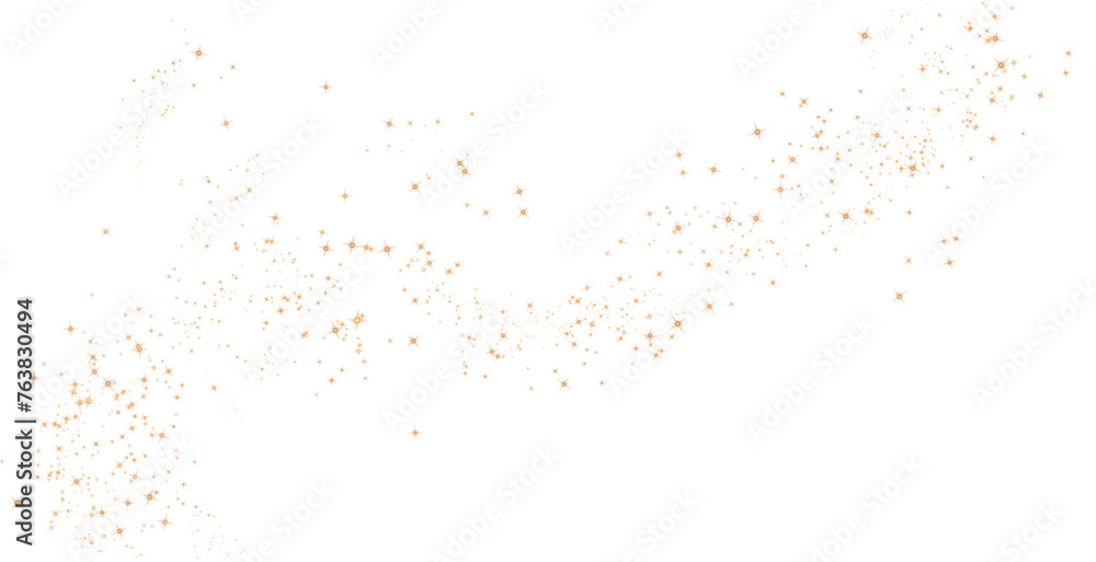 Glittering gold strars dust particles seamless on transparent ...