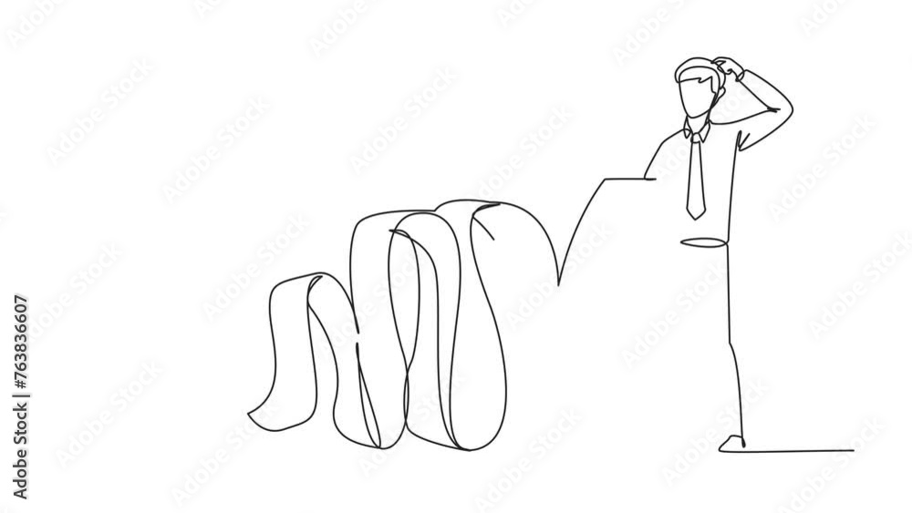 Animation of one line drawing of single continuous line drawing of ...