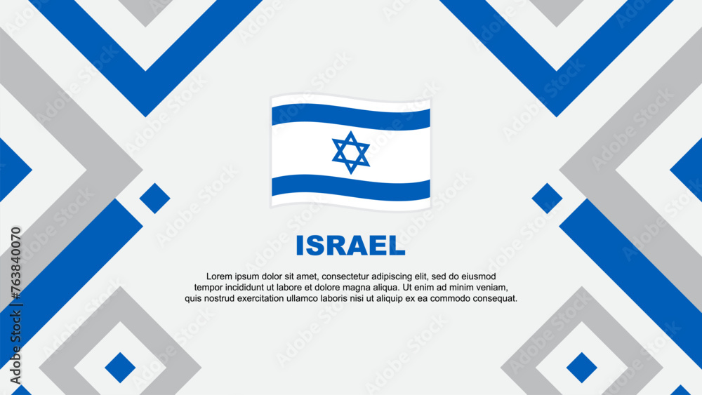 Israel Flag Abstract Background Design Template. Israel Independence ...