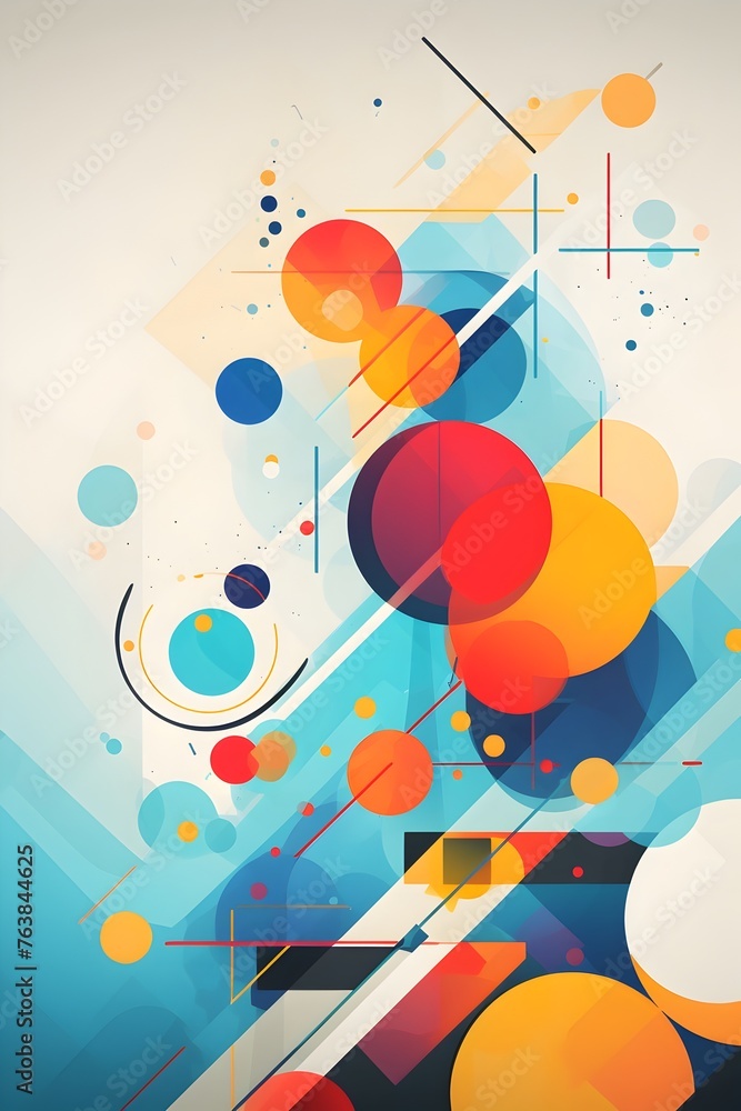 Minimalist Modern Graphic Design Style Showcasing Vibrant Colors and ...