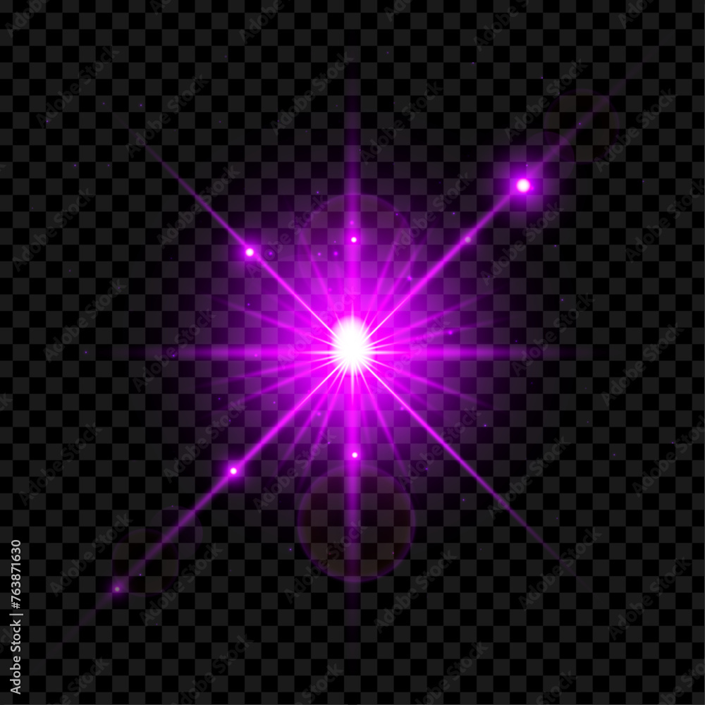 Vector realistic sparkling stars on transparent background Stock Vector ...