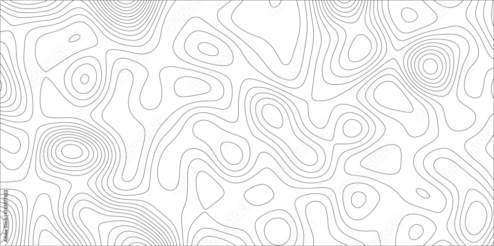 Ocean topographic line map with curvy wave isolines vector illustration ...