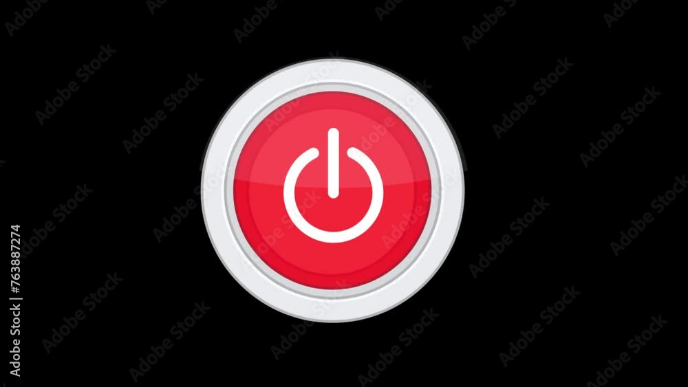 Vidéo Stock Turn on button animation, visualization of settings switch animated visual interface ...