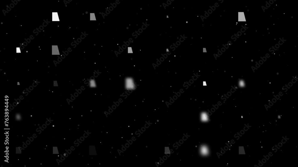 Template animation of evenly spaced trapezium symbols of different ...