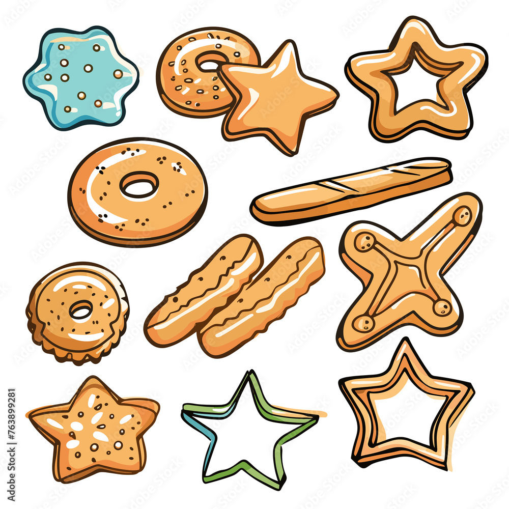 Cookie Cutters Cartoon, Isolated Transparent Background Images Stock ...