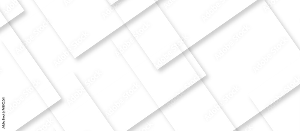 abstract white color square pattern on banner with shadow. white square ...