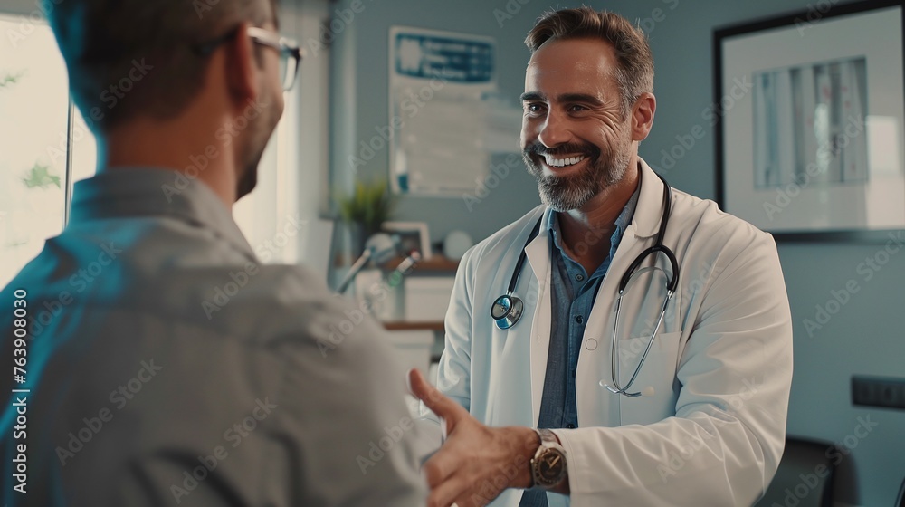 building patient trust with a handshake a smiling doctor at the clinic ... building patient trust with a handshake a smiling doctor at the clinic ...