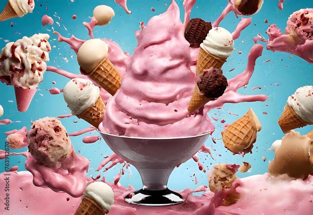 Indulge in the Delicious Ice Cream Explosion: A Tempting Treat for Your ...