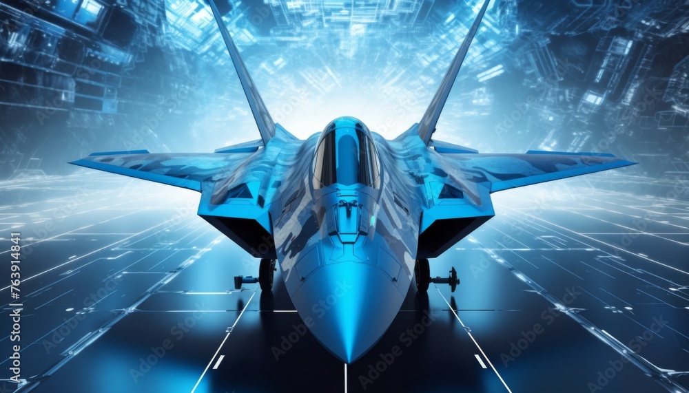 Fighter plane background. Futuristic fighter plane background. Modern ...