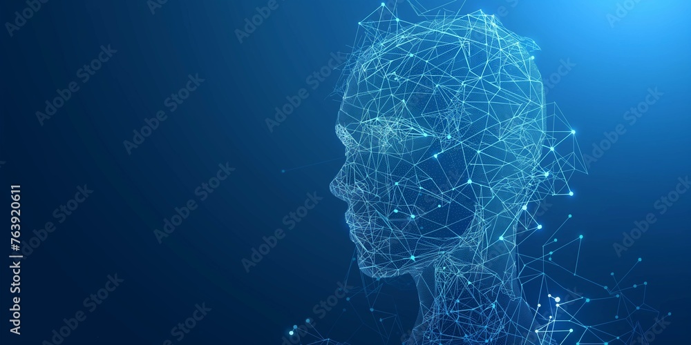 Low-poly wireframe design. Call center infographics, chatbots, and ...