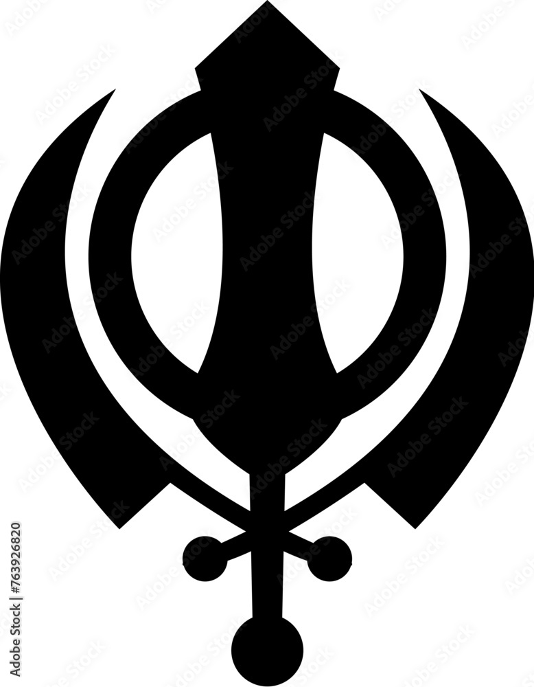 Shield sword mystical religious symbol. Spiritual weapon sign of ...