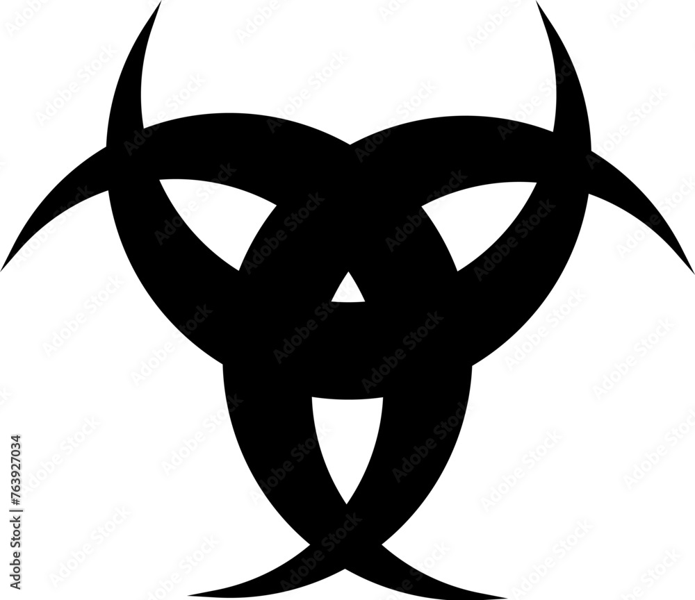 Trinity amulet mystical religious symbol. Spiritual hornthree sign of ...