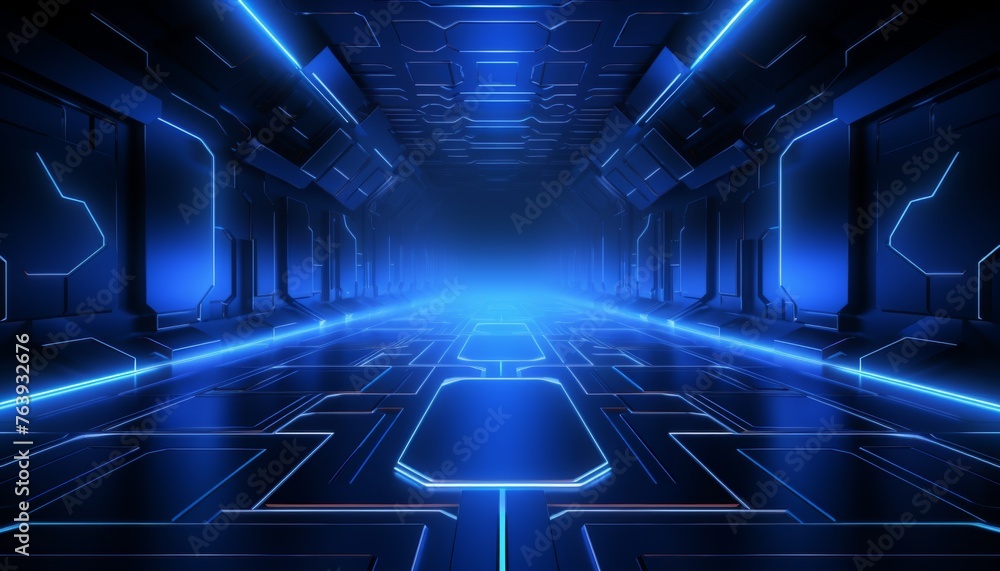 Modern hi-tech background. Blue futuristic background. Digital concept ...