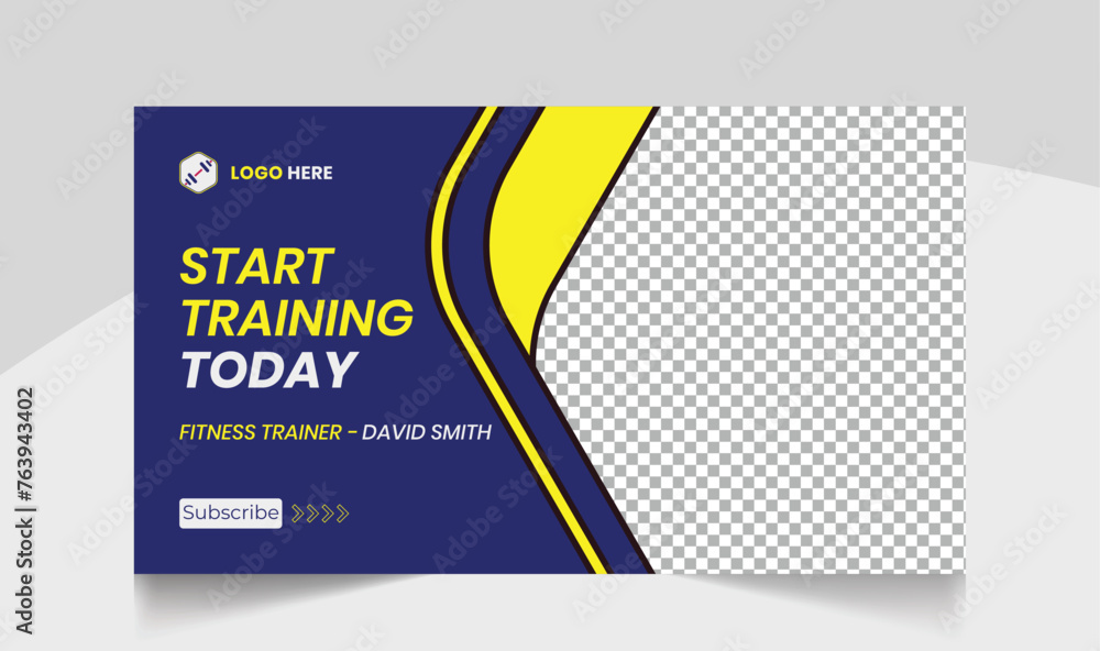 Muscle body youtube thumbnail gym fitness training design gym workout ...