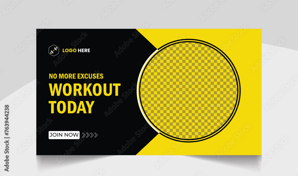 Muscle body youtube thumbnail gym fitness training design gym workout ...