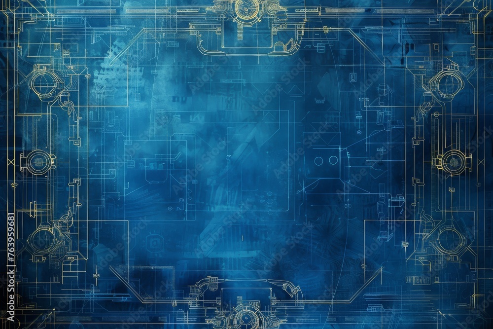 Blueprint Border Design a blueprint background image with a ...