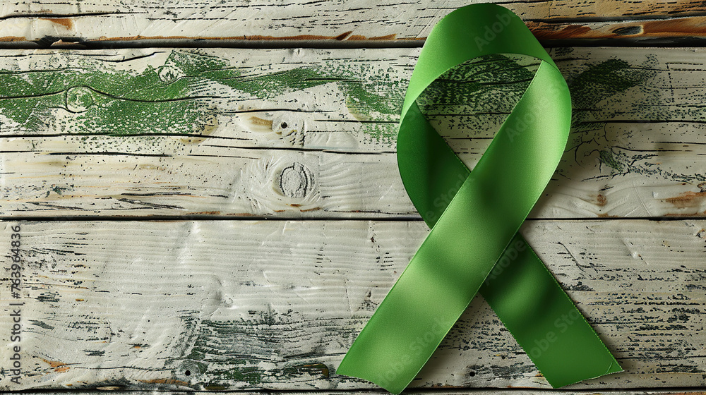 green ribbon logo for Celiac disease awareness month. ribbon sign on ...